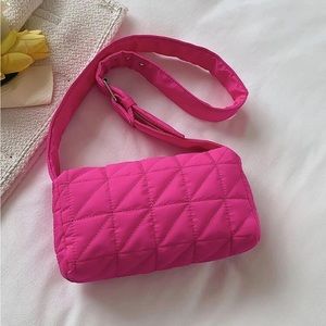 Bags | Brand New Neonpink Quilted Square Bag | Poshmark